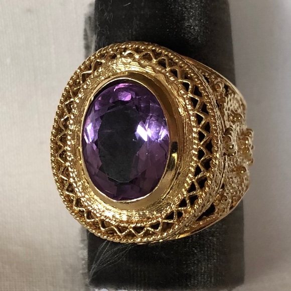 Jewelry | 14k Gold Ring With Amethyst | Poshmark